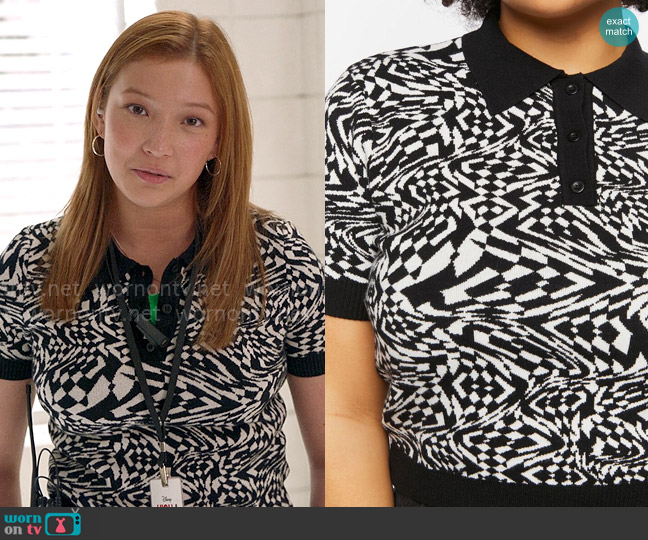 WornOnTV: Maddox’s warped checkerboard polo top on High School Musical ...