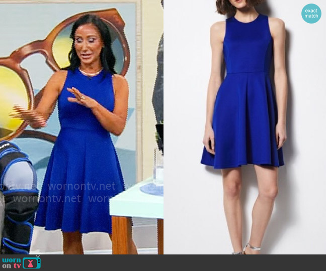 WornOnTV: Elizabeth Werner’s blue fit and flare dress on CBS Mornings ...