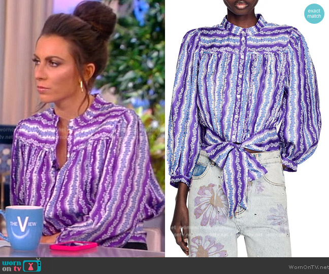 WornOnTV: Alyssa’s purple stripe blouse on The View | Alyssa Farah Griffin | Clothes and ...