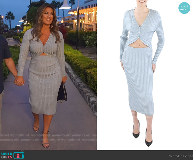 WornOnTV: Emily’s blue ribbed cutout dress on The Real Housewives of ...