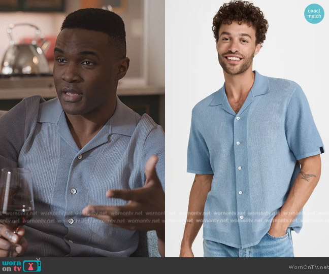WornOnTV: Ty’s blue knit button down shirt on Only Murders in the ...