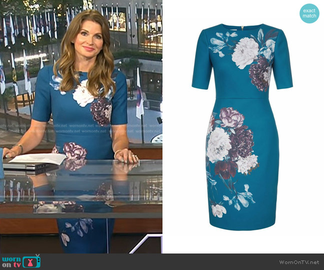 WornOnTV: Jen Maxfield’s teal floral print dress on Today | Clothes and ...