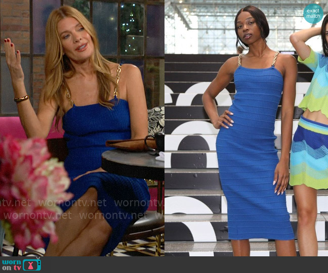 WornOnTV: Phyllis’s blue chain strap dress on The Young and the ...