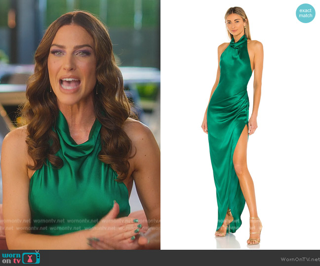 WornOnTV: Polly’s green satin confessional dress on Selling the OC | Polly Brindle | Clothes and ...