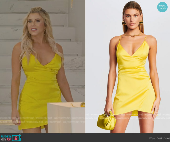 WornOnTV: Alexandra’s yellow satin mini dress on Selling the OC ...