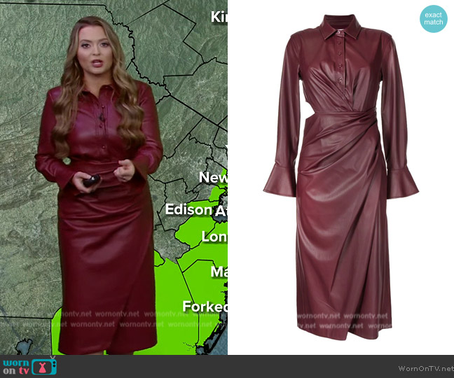 WornOnTV: Dani Beckstrom’s burgundy leather Dress on Good Morning ...