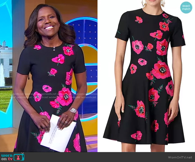 WornOnTV: Deborah’s black and pink floral dress on Good Morning America ...