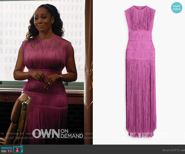 WornOnTV: Lola’s pink fringe dress on All Rise | Simone Missick ...