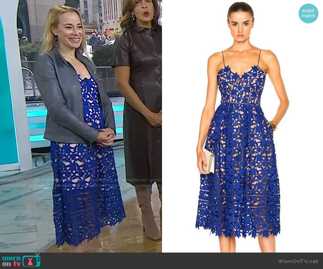 WornOnTV: Rachel Rothman’s blue lace dress on Today | Clothes and ...