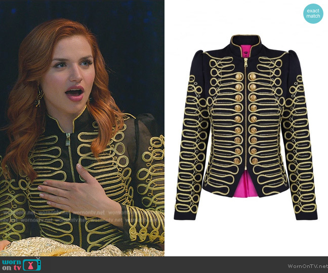WornOnTV: Chloe’s black military embroidered jacket on Elite | Mirela ...
