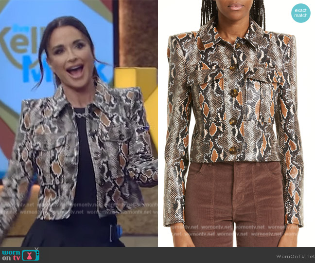 WornOnTV: Kyle Richards’ snakeskin print jacket and skirt on Live with Kelly and Mark | Clothes ...