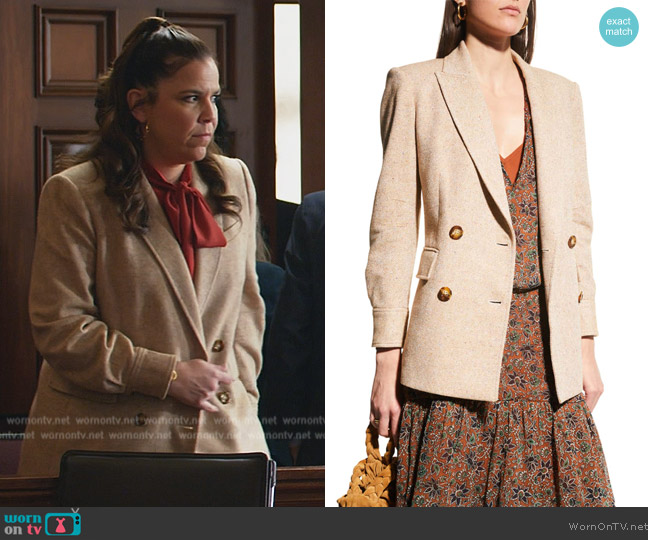 WornOnTV: Sara’s beige double breasted blazer on All Rise | Lindsay ...