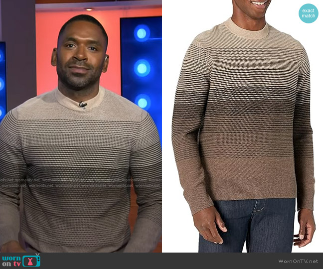 WornOnTV: Justin’s beige striped sweater on Today | Justin Sylvester ...