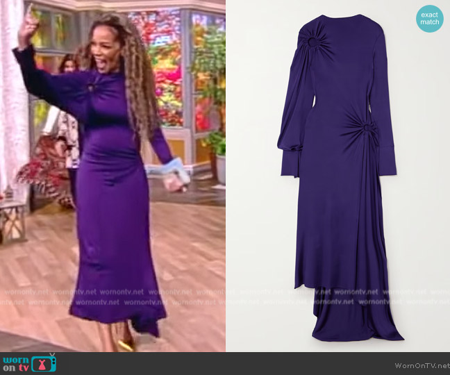WornOnTV: Sunny’s purple ring cutout dress on The View | Sunny Hostin | Clothes and Wardrobe from TV