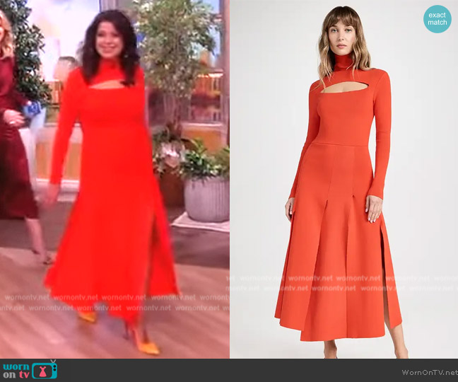 WornOnTV: Ana’s red cutout dress on The View | Ana Navarro | Clothes and Wardrobe from TV