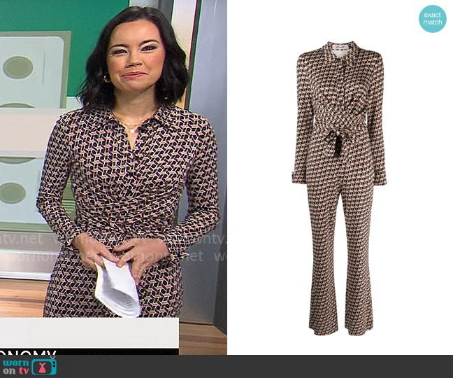 Elegance Meets Modernity: Jo Ling Kent's Choice of DVF Jumpsuit for CBS ...