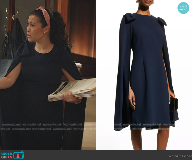 WornOnTV: Sherri’s navy bow shoulder dress on All Rise | Ruthie Ann ...