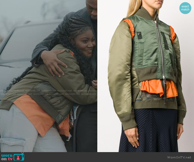 WornOnTV: Lynae’s green layered bomber jacket on The Chi | Clothes and ...