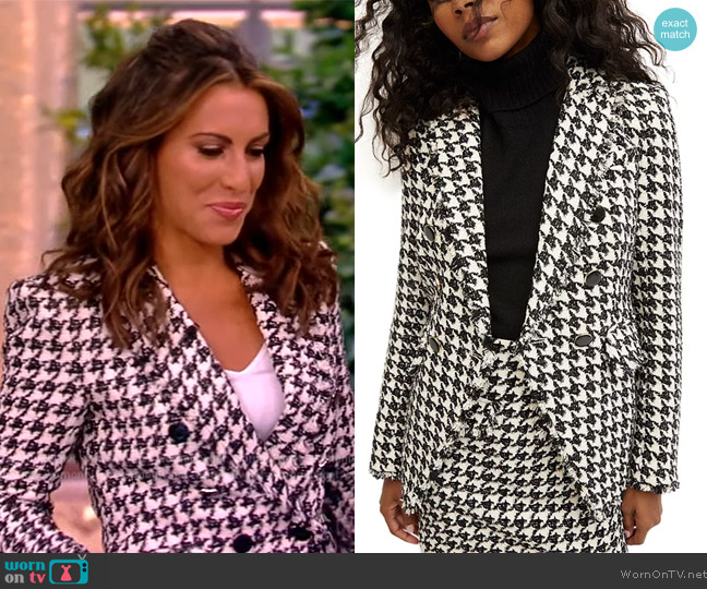 WornOnTV: Alyssa’s houndstooth print blazer and mini skirt on The View | Alyssa Farah Griffin ...