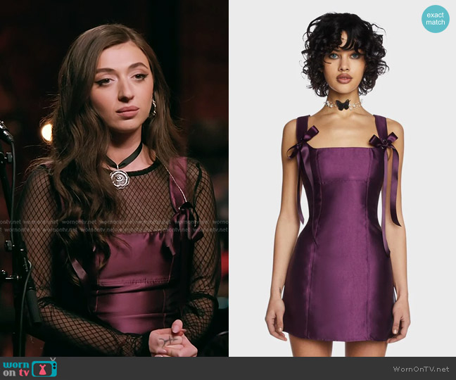 WornOnTV: Nini Iris’s purple bow strap dress on The Voice | Clothes and ...