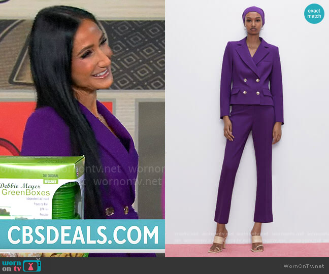 WornOnTV: Elizabeth Werner’s purple suit on CBS Mornings | Elizabeth ...