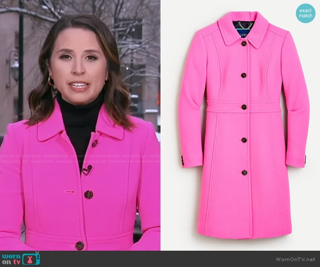 WornOnTV: Elizabeth’s pink coat on Good Morning America | Elizabeth ...