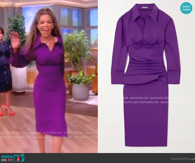 WornOnTV: Sunny’s purple drape front dress on The View | Sunny Hostin | Clothes and Wardrobe from TV
