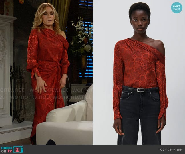 Lauren's Fiery Fashion Statement: The Simkhai Carmine Python Set | WornOnTV