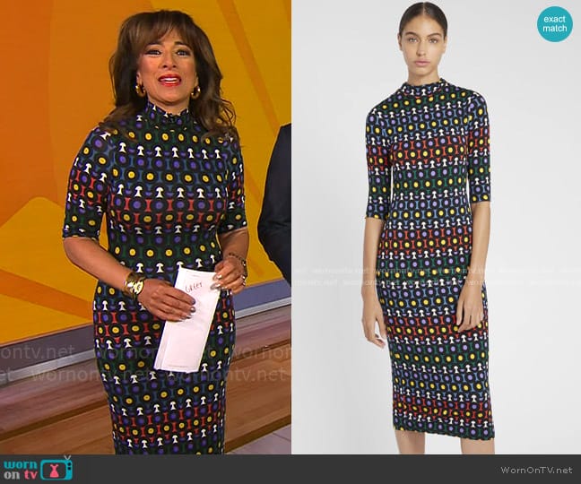 WornOnTV: Michelle Miller’s geometric print dress on CBS Mornings ...