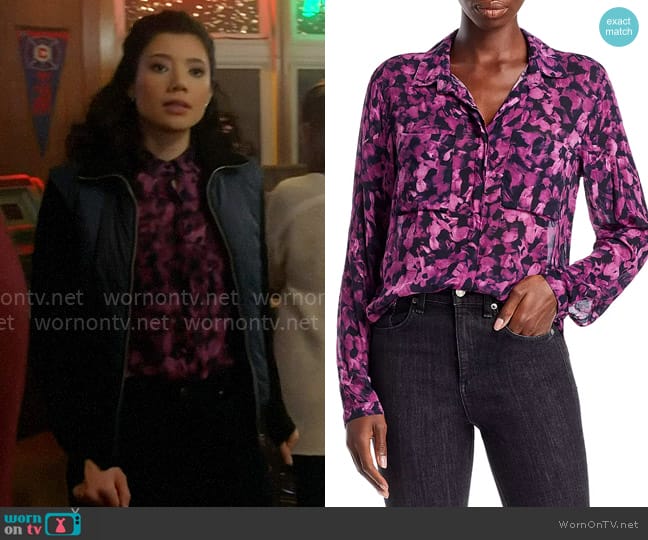 WornOnTV: Violet’s pink floral top and navy jacket on Chicago Fire ...