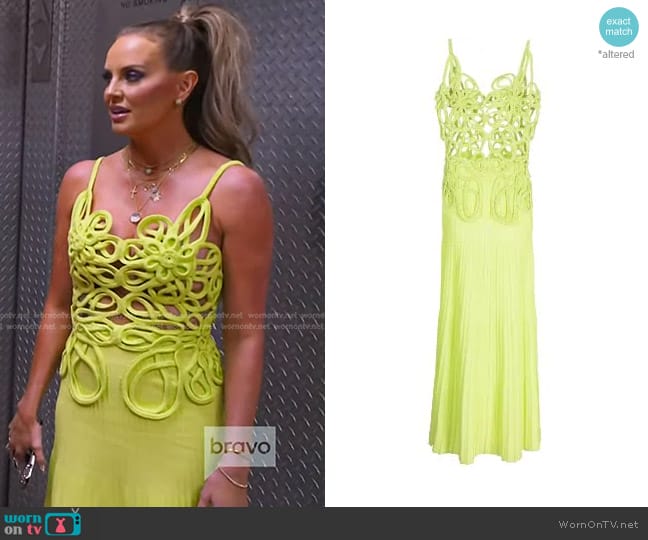 WornOnTV: Whitney’s yellow crochet pleated dress on The Real Housewives ...
