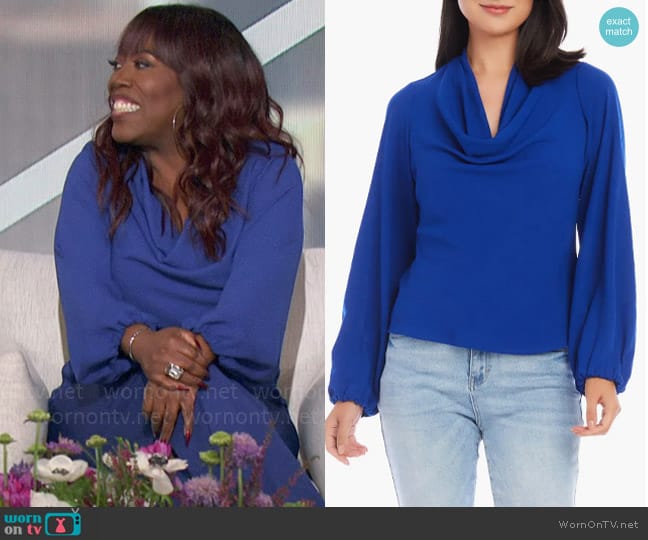 WornOnTV: Sheryl’s blue cowl neck top on The Talk | Sheryl Underwood ...