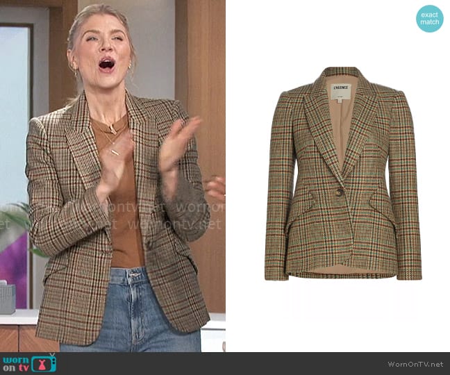 WornOnTV: Amanda’s brown and green plaid blazer on The Talk | Amanda ...