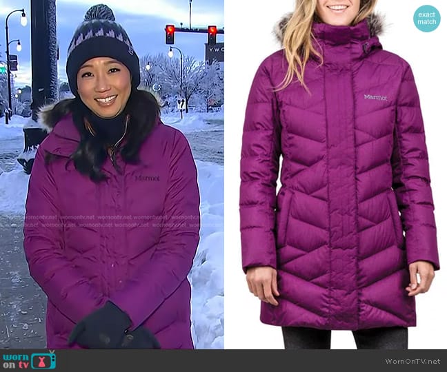 WornOnTV: Kathy Park’s purple down jacket on Today | Clothes and Wardrobe from TV