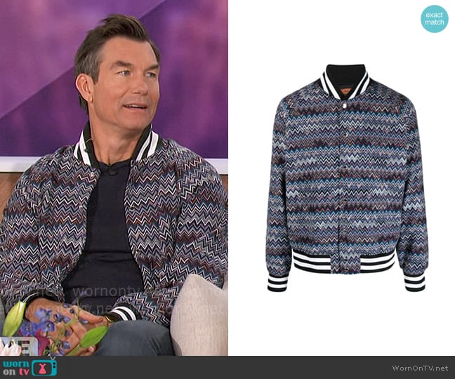 WornOnTV: Jerry’s zig zag bomber jacket on The Talk | Jerry O'Connell ...