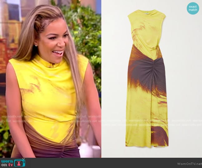 WornOnTV: Sunny’s yellow tie dye ruched dress on The View | Sunny Hostin | Clothes and Wardrobe ...
