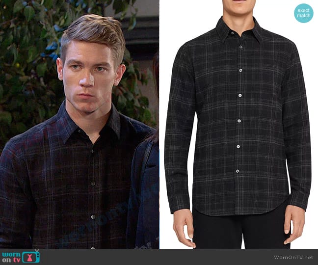 WornOnTV: Tripp’s black plaid button down shir on Days of our Lives ...