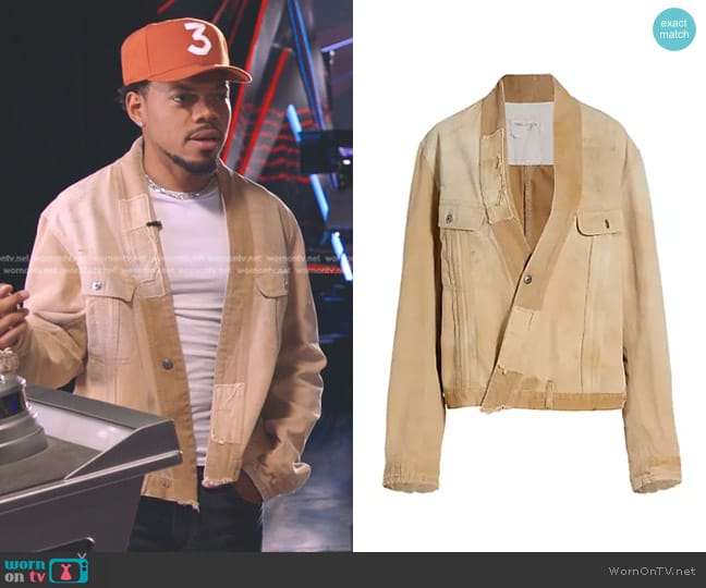 WornOnTV: Chance the Rapper’s beige wrap denim jacket on The Voice ...