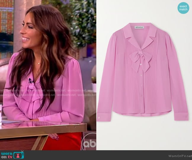 WornOnTV: Alyssa’s pink tie neck blouse on The View | Alyssa Farah Griffin | Clothes and ...