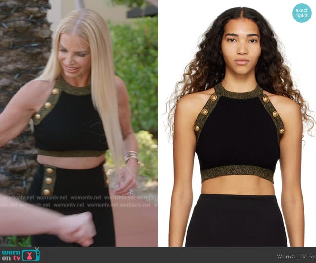WornOnTV: Alexia’s black button detail crop top and leggings on The Real Housewives of Miami ...