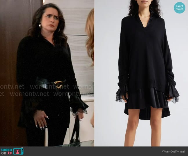 WornOnTV: Lois’s black lace cuff dress on General Hospital | Rena Sofer ...