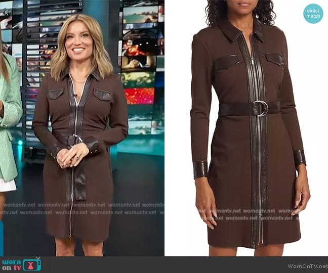 WornOnTV: Kit’s brown rip front dress on Access Hollywood | Kit Hoover ...