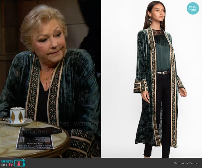 WornOnTV: Traci’s green embroidered velvet jacket on The Young and the ...