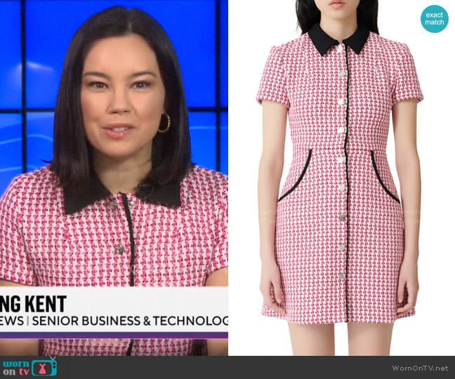 WornOnTV: Jo Ling Kent’s red tweed button front dress on CBS Mornings ...