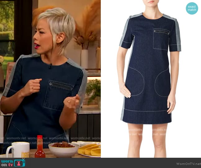 WornOnTV: Pilar Valdes’s denim mini dress on The Drew Barrymore Show ...