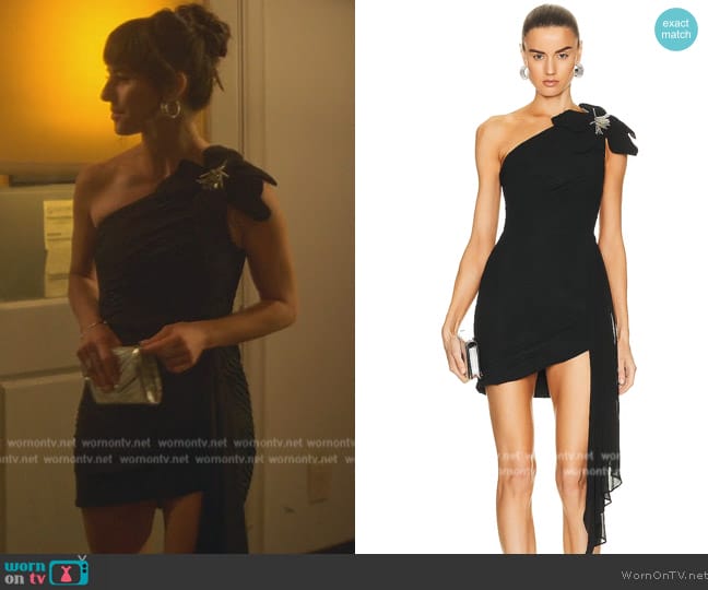 WornOnTV: Riley’s black one shoulder drape mini dress on Good Trouble ...