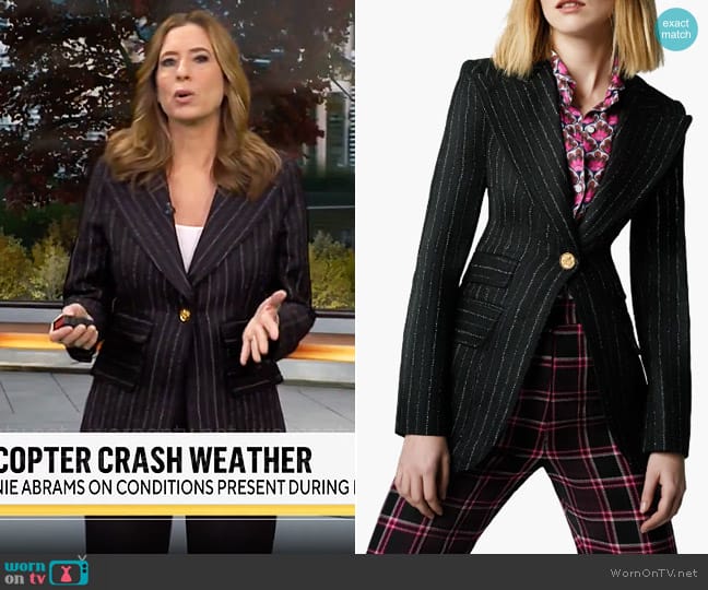 WornOnTV: Stephanie Abram’s black striped blazer on CBS Mornings ...