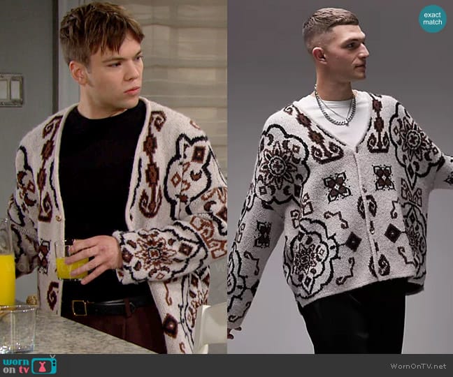 WornOnTV: RJ’s printed cardigan on The Bold and the Beautiful | Joshua ...