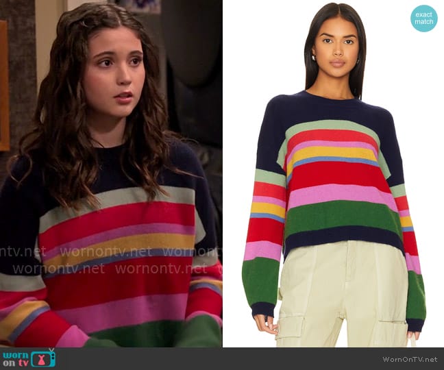 WornOnTV: Grace’s rainbow striped sweater on Extended Family | Sofia ...