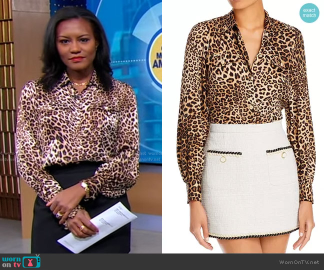 WornOnTV: Janai’s leopard print blouse on Good Morning America | Janai ...